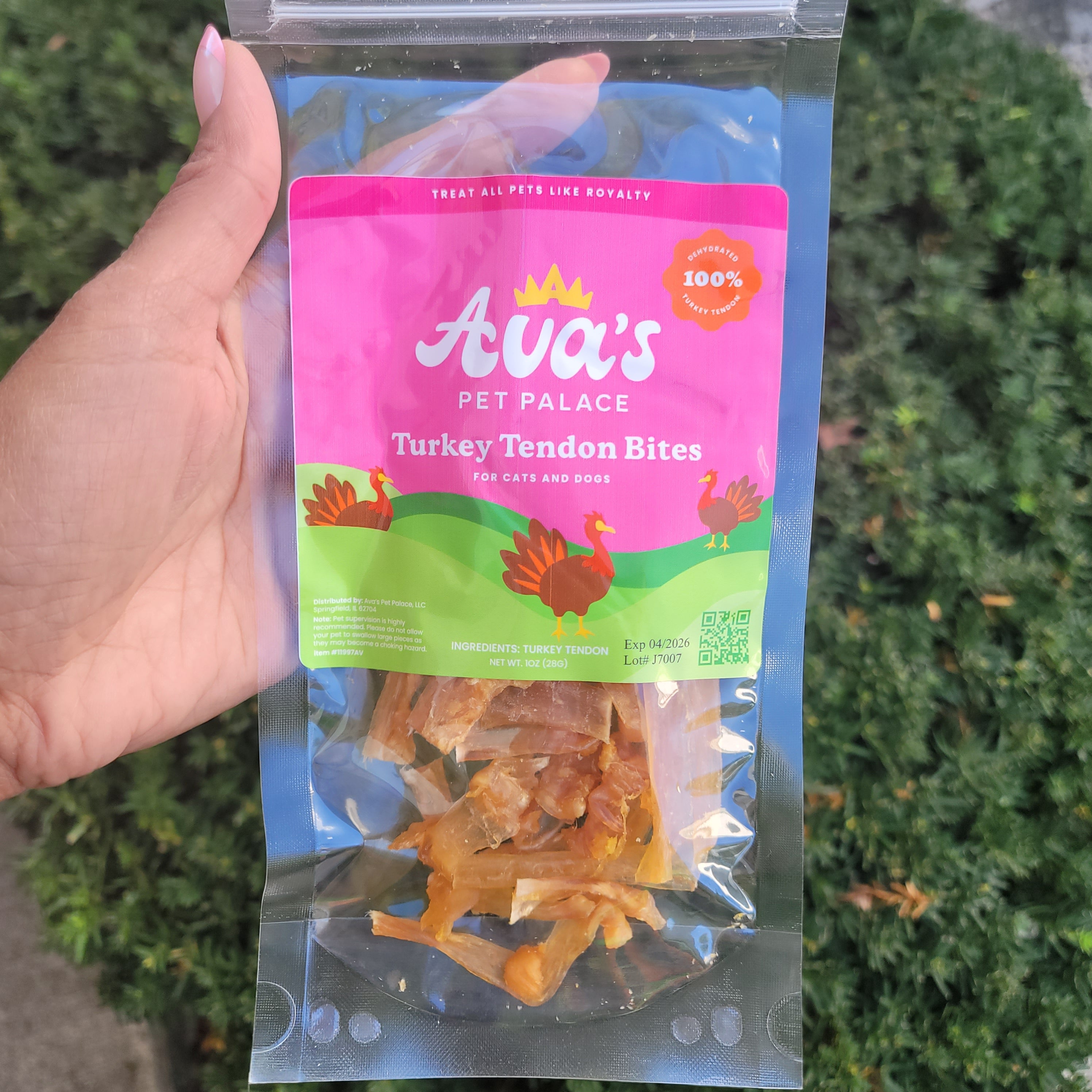 Turkey Tendon Jerky Dog Treats - Turkey Bites – Ava's Pet Palace